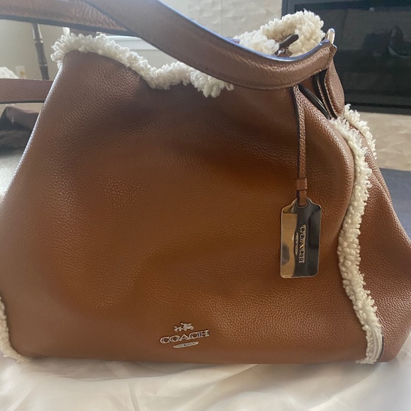 Coach | Bags | Coach Handbag With Sheepskin Trim | Poshmark